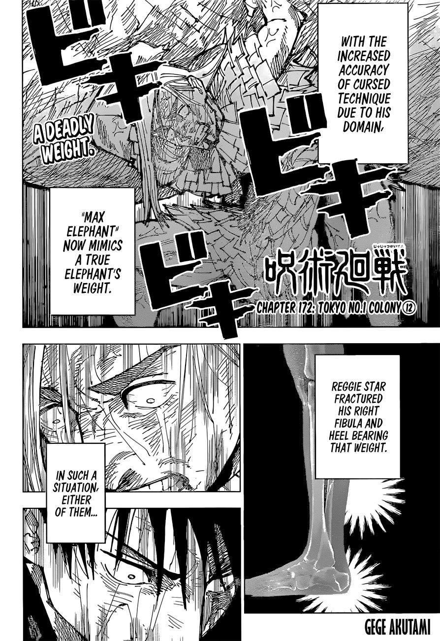 Read jujutsu kaisen (JJK) manga Chapter 172 online [English Version]